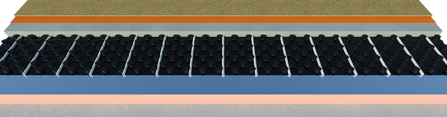 Clip-Plate underfloor heating for screed systems laid onto insulation